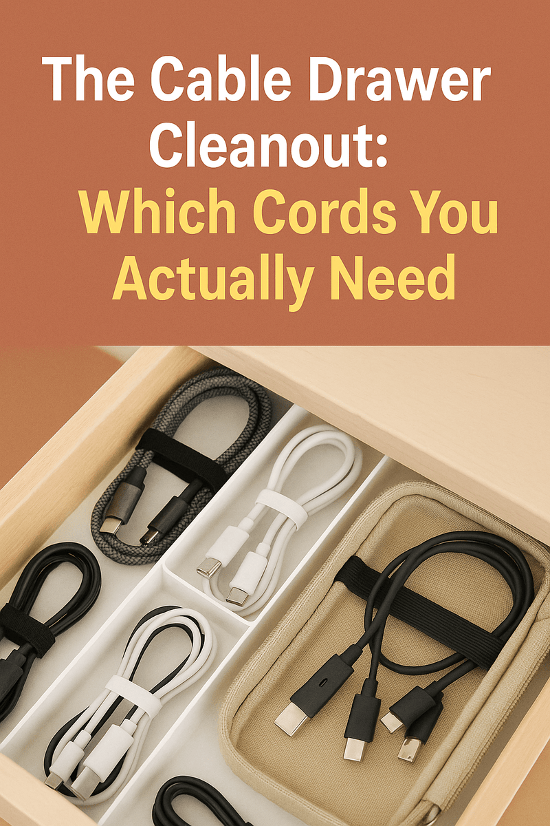 The Cable Drawer Cleanout: Which Cords You Actually Need (and Which to ...