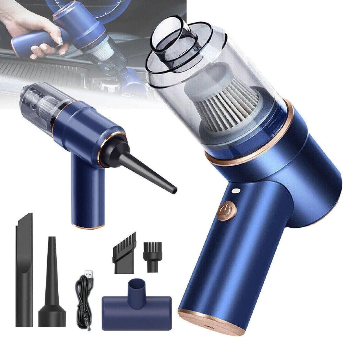 Cordless Handheld Vacuum Cleaner 8KPa | 120W Rechargeable Mini Vacuum ...