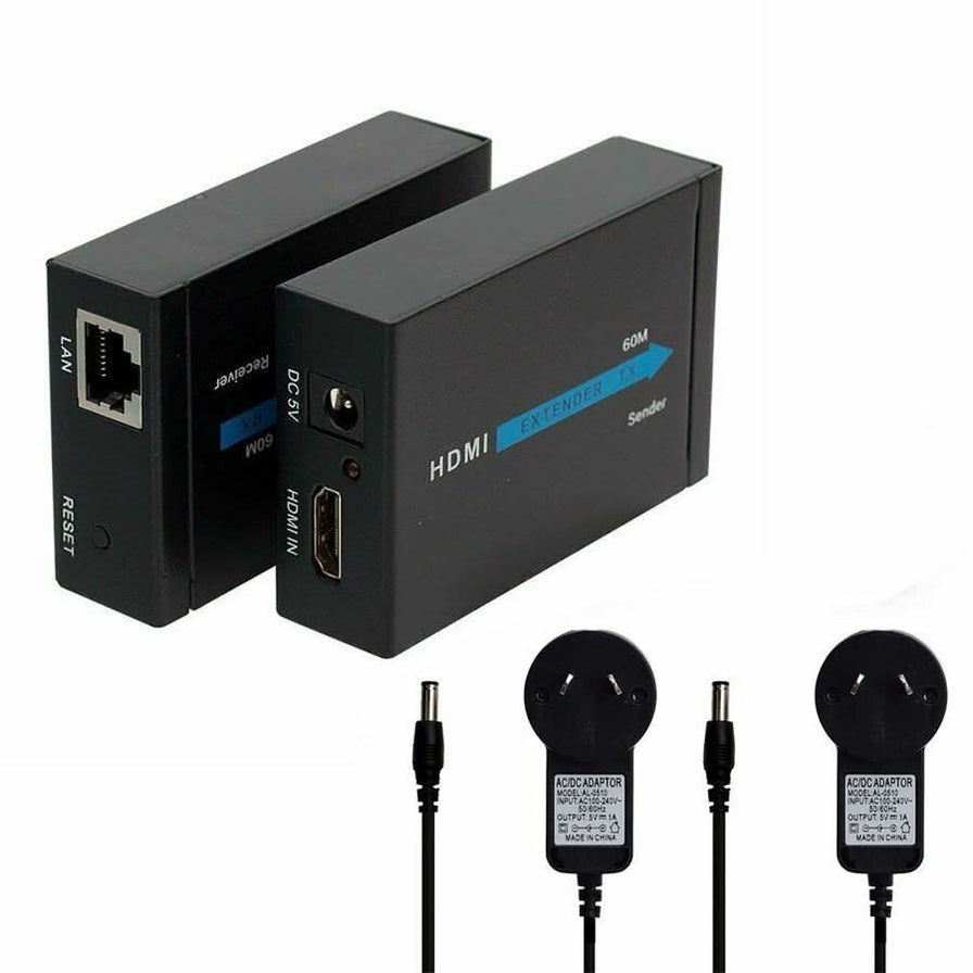 60M 1080P HDMI Network Extender Over Single Amplifier Cable CAT5E/6 ...
