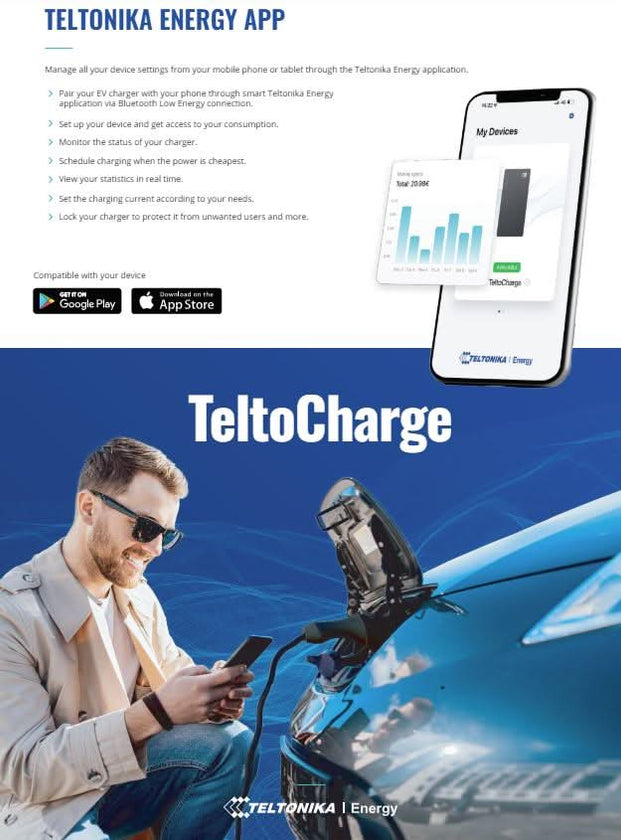 Teltonika TeltoCharge EV Car Charger for HomeTeltonika Charging Dock 2 ...