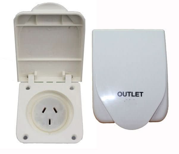 2 Pack Caravan, Motorhome, RV 15 Amp Power Outlet Socket — Battery Mate