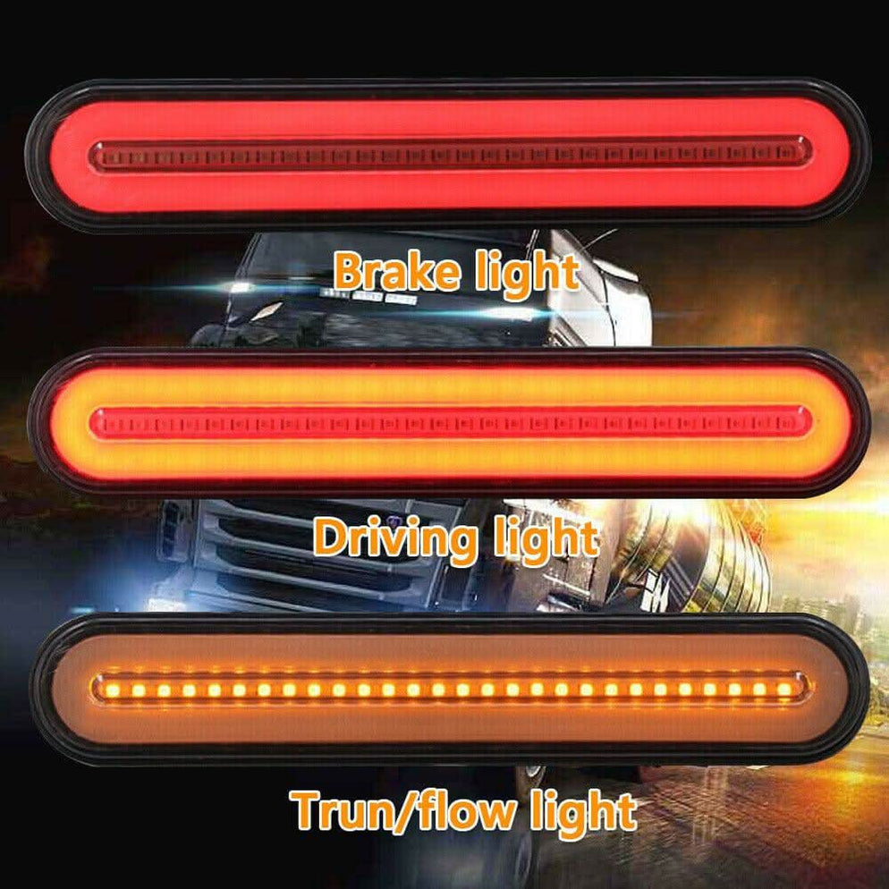 2 Pack | Halo Neon LED Tail Lights Trailer Truck Flowing Turn Signal ...