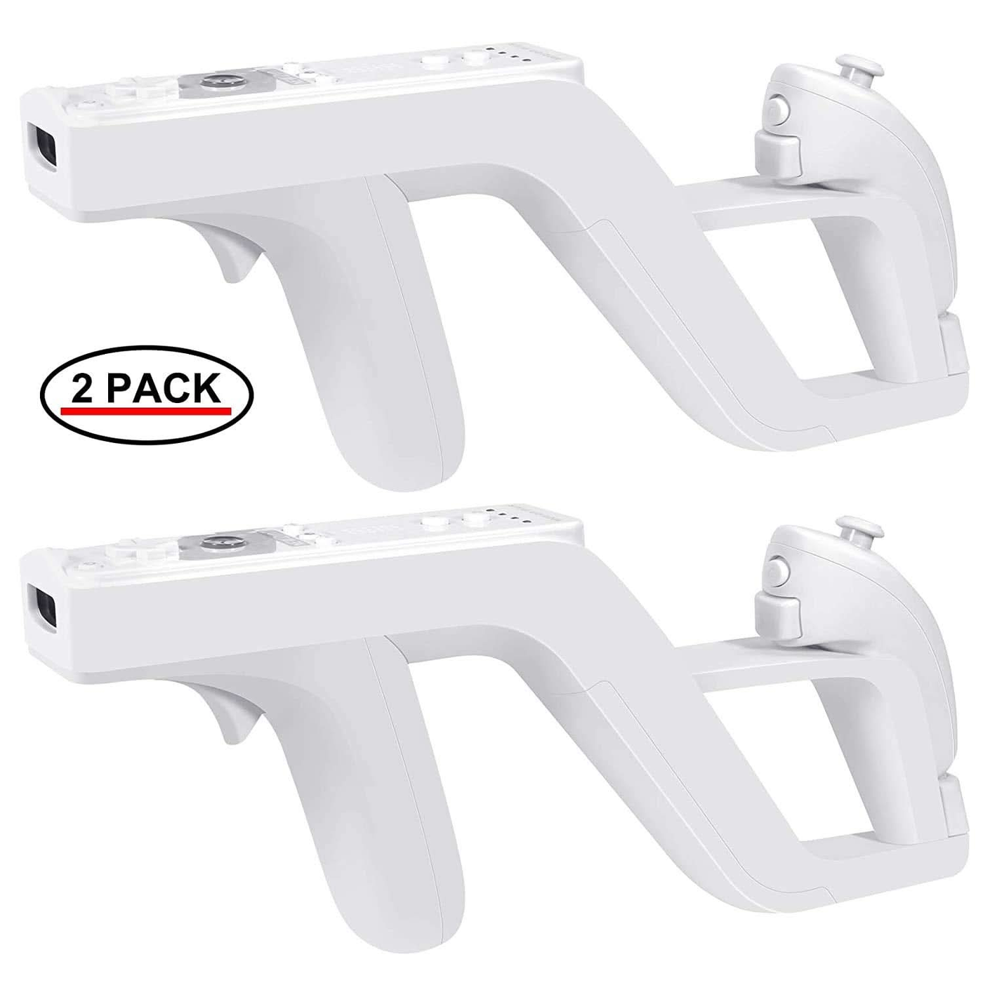 [2 Pack] Zapper Gun Compatible with Nintendo Wii Remote Wiimote ...