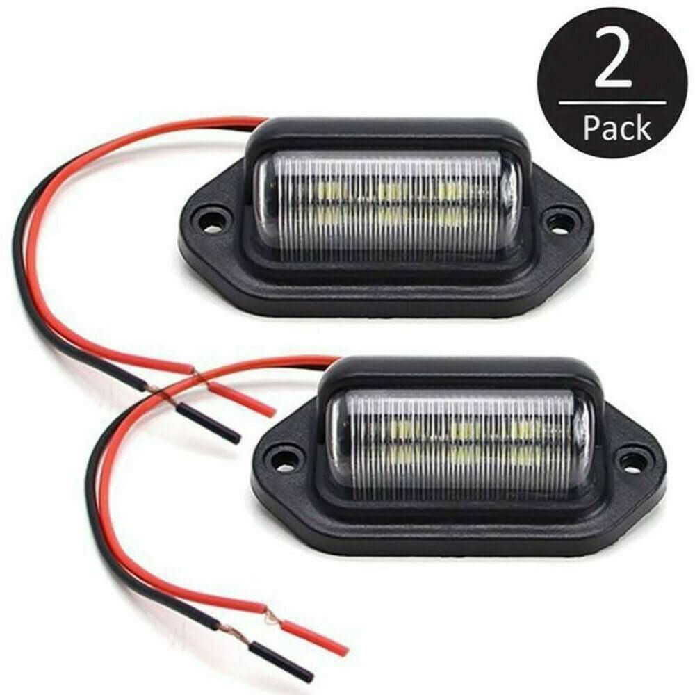 2PCS 6 LED License Number Plate Light Lamps for Truck SUV Trailer Lorr ...