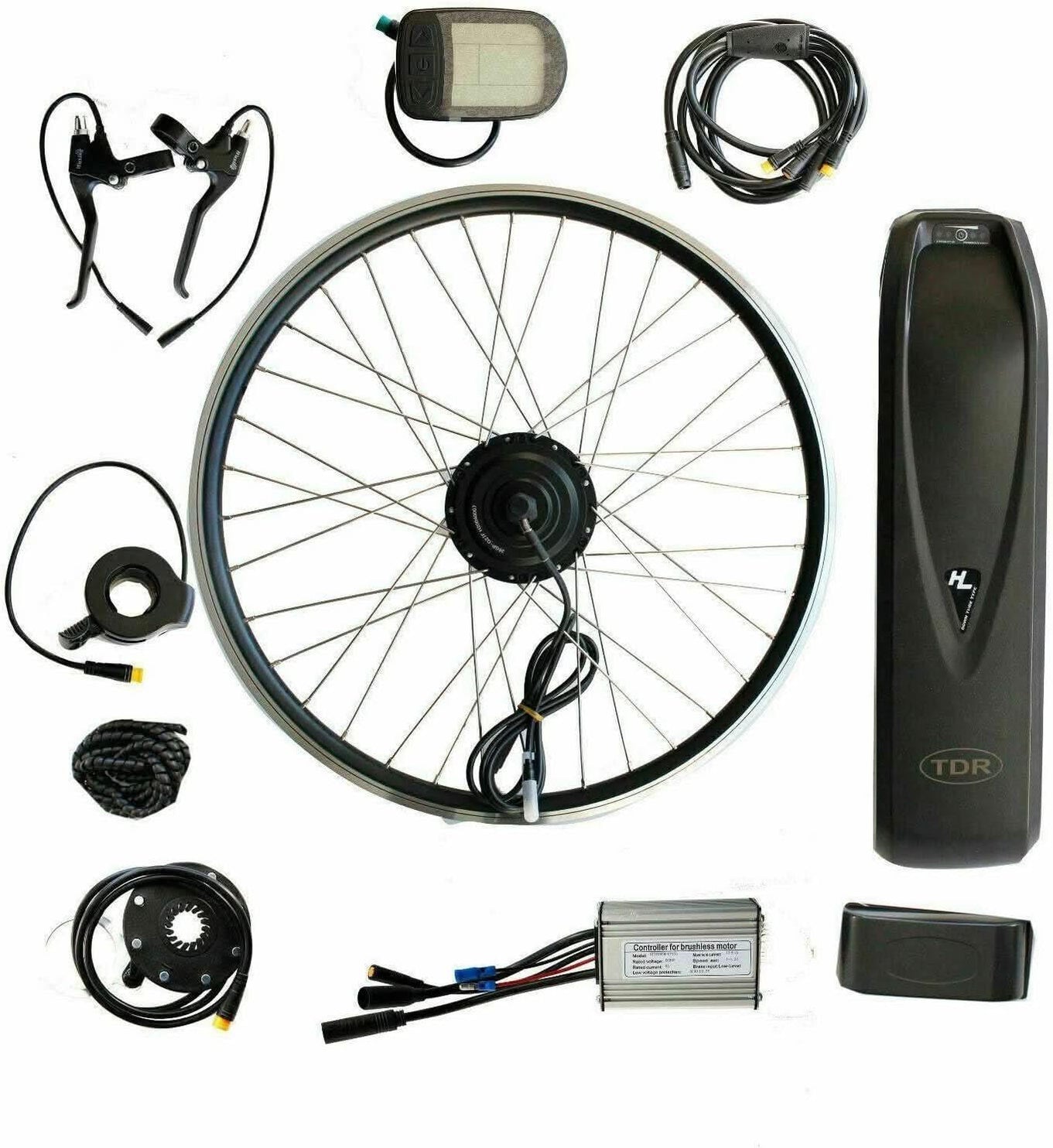 350W 24" Front Hub 36V 10Ah Battery Electric Bike Conversion Kit ...