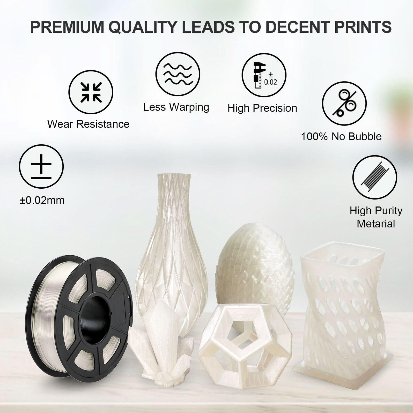 3D Printer Filament Silk 1KG - Clear — Battery Mate