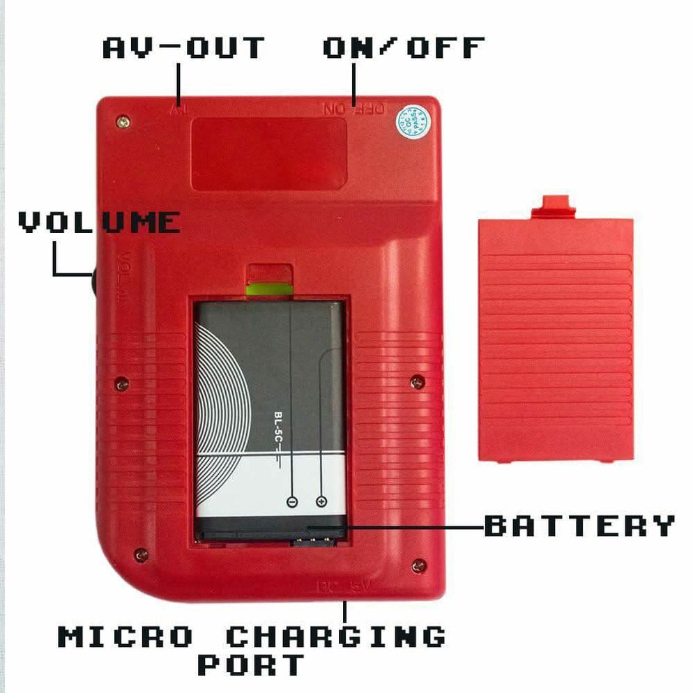 Retro Handheld Game Console Gamepad + Remote (Black) — Battery Mate
