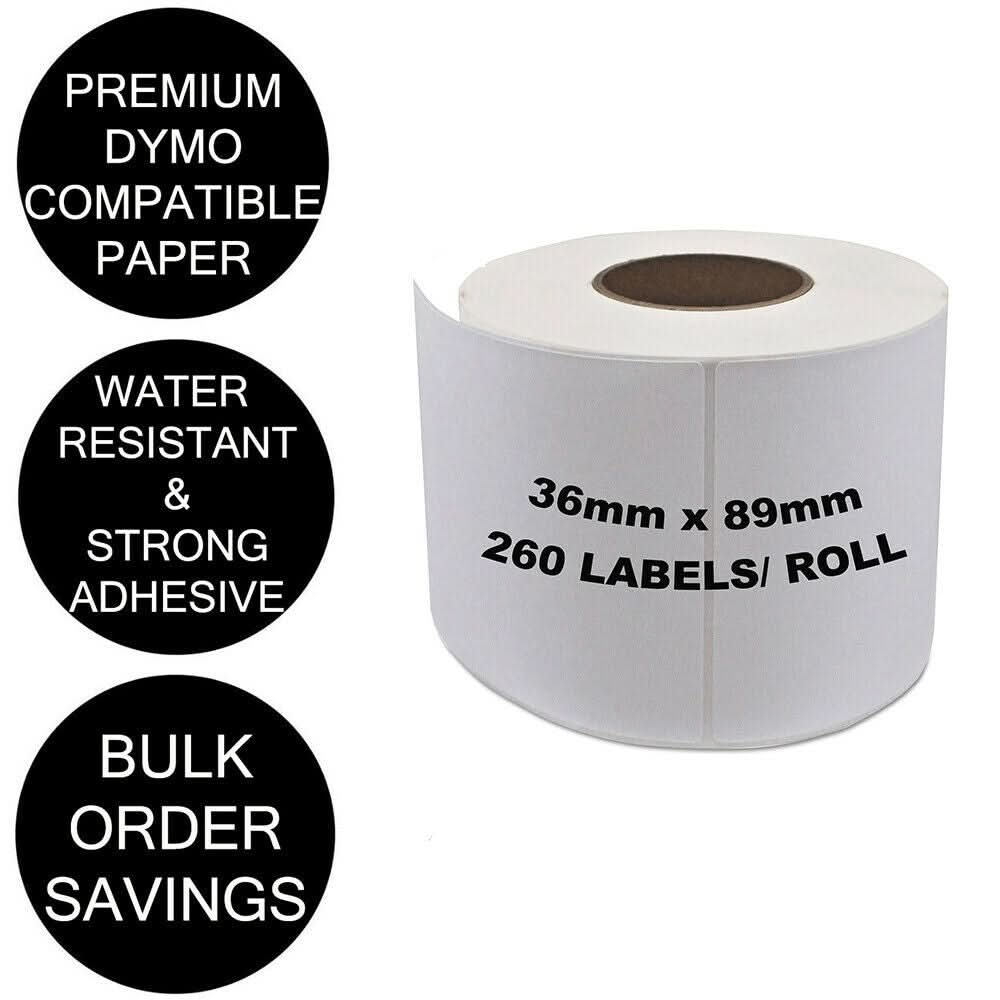 5 Rolls | Dymo Compatible 99012 SD99012 LabelWriter 450 Seiko Product ...
