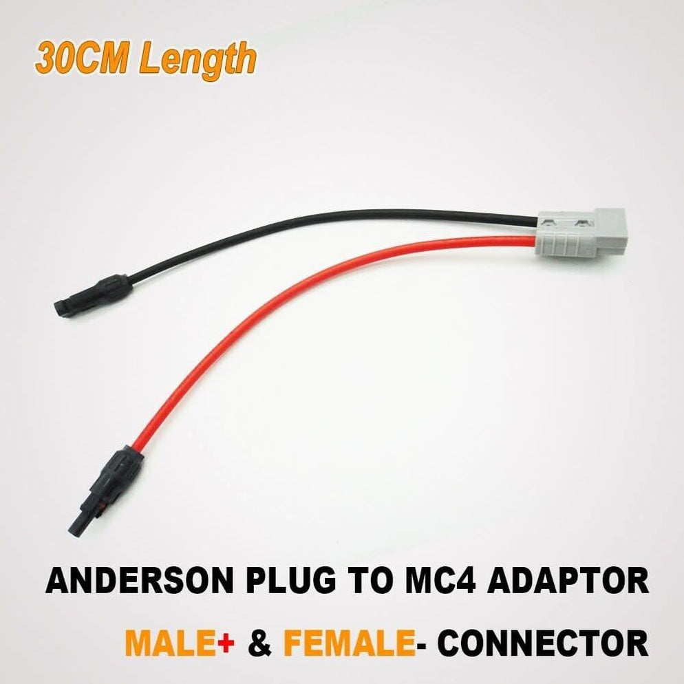50 AMP Aderson plug to MC-4 Solar Panel Cable Wiring Y Adaptor Connect ...