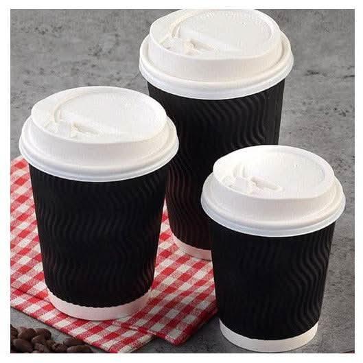 [500] Disposable Coffee Cups 8oz 12oz 16oz Bulk Paper Triple Wall Take ...