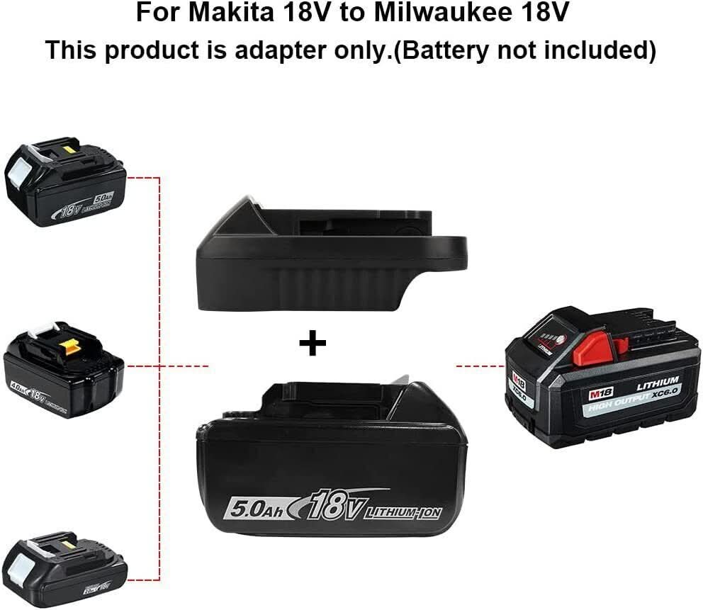 Adaptor for Makita 18V Battery Convert to Milwaukee 18V Tool Adapter C ...