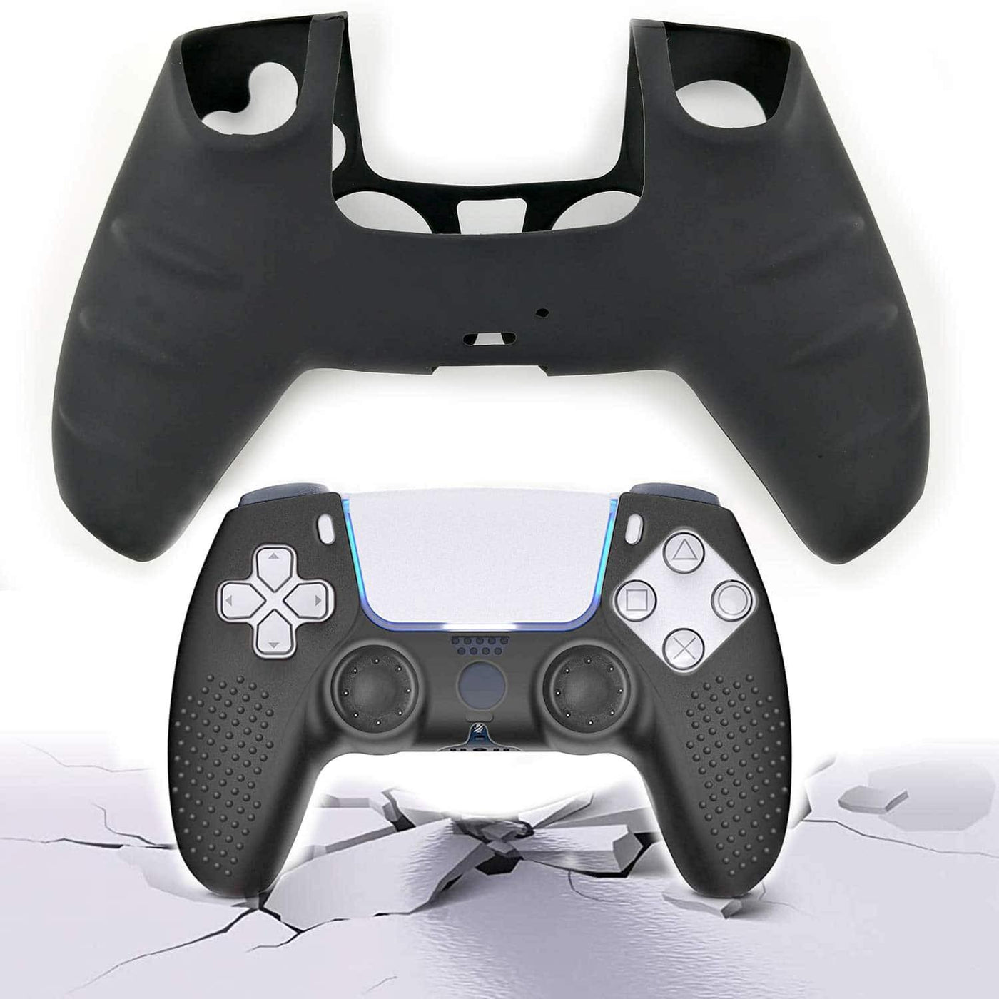 Silicone Skin Case Cover and 10 Grip Caps For Sony PS5 PlsyStation 5 ...