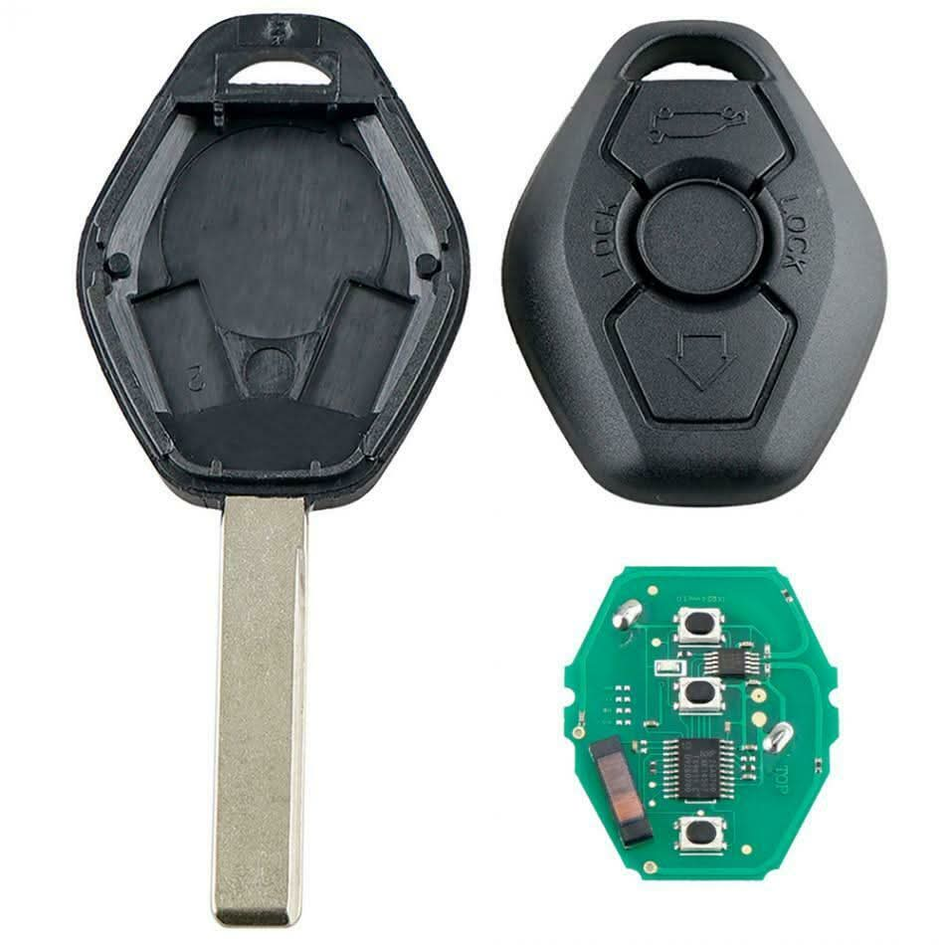 BMW 3 Button Compatible Complete Remote Key For E31 E32 E34 E36 E38 E3 ...