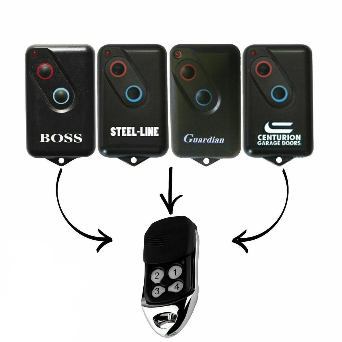 Boss Guardian SteelLine 2211L Compatible Garage Door Remote BHT4/BOL4 ...