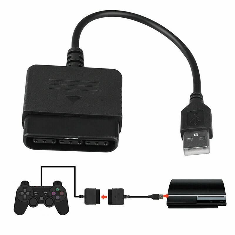 Cable Converter Compatible for PS2 Controller to PS3 PC USB Adapter Co — Battery Mate