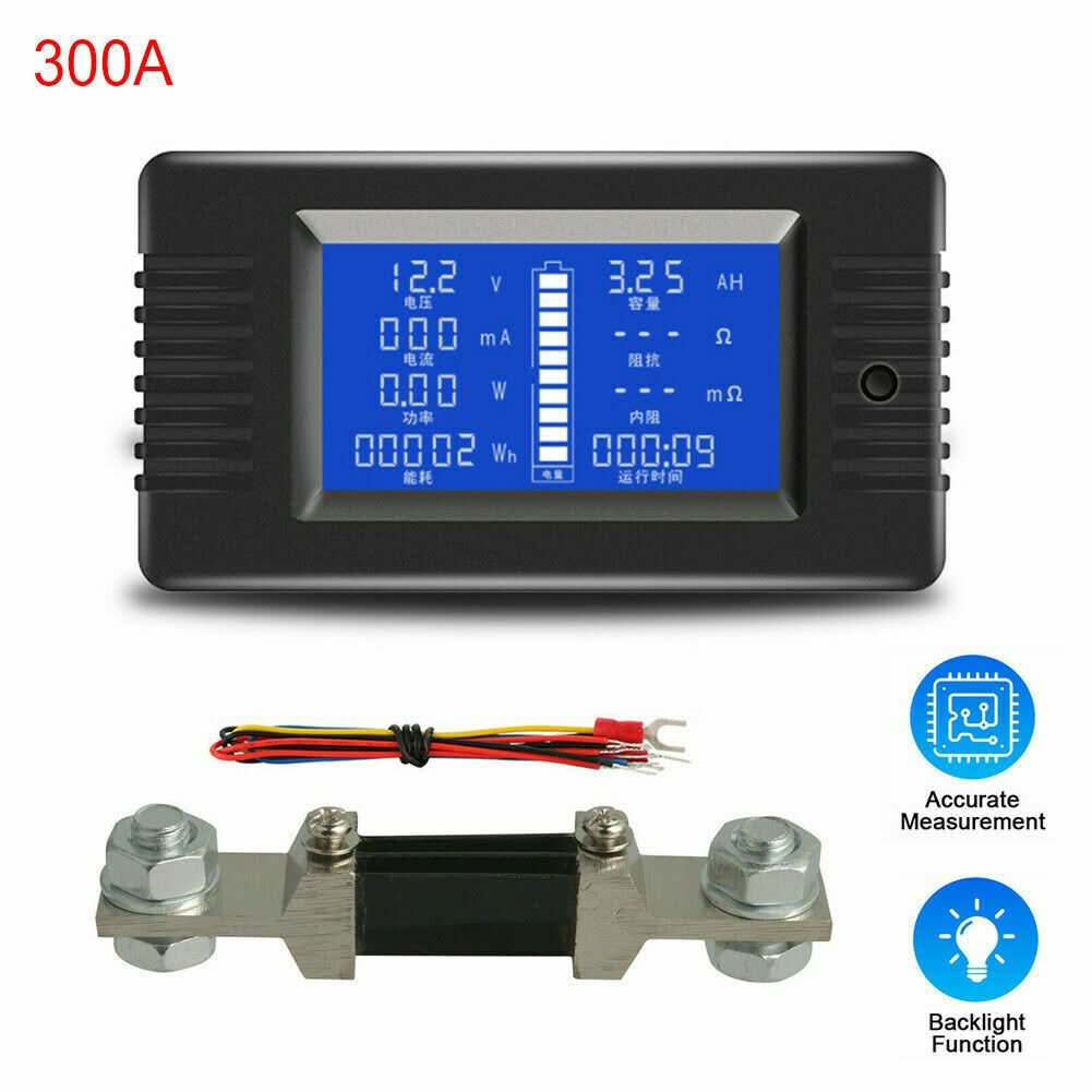 DC Battery Monitor 300A Shunt With wiring Tools For RV Car Solar Syste ...