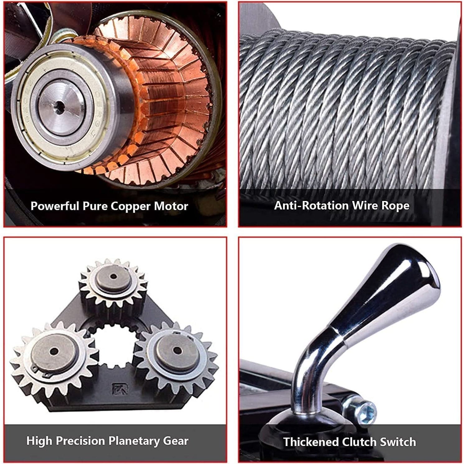 Electric Winch 12V 4500LBS (2041kg) Wireless Remote Strong Rope ATV Bo ...