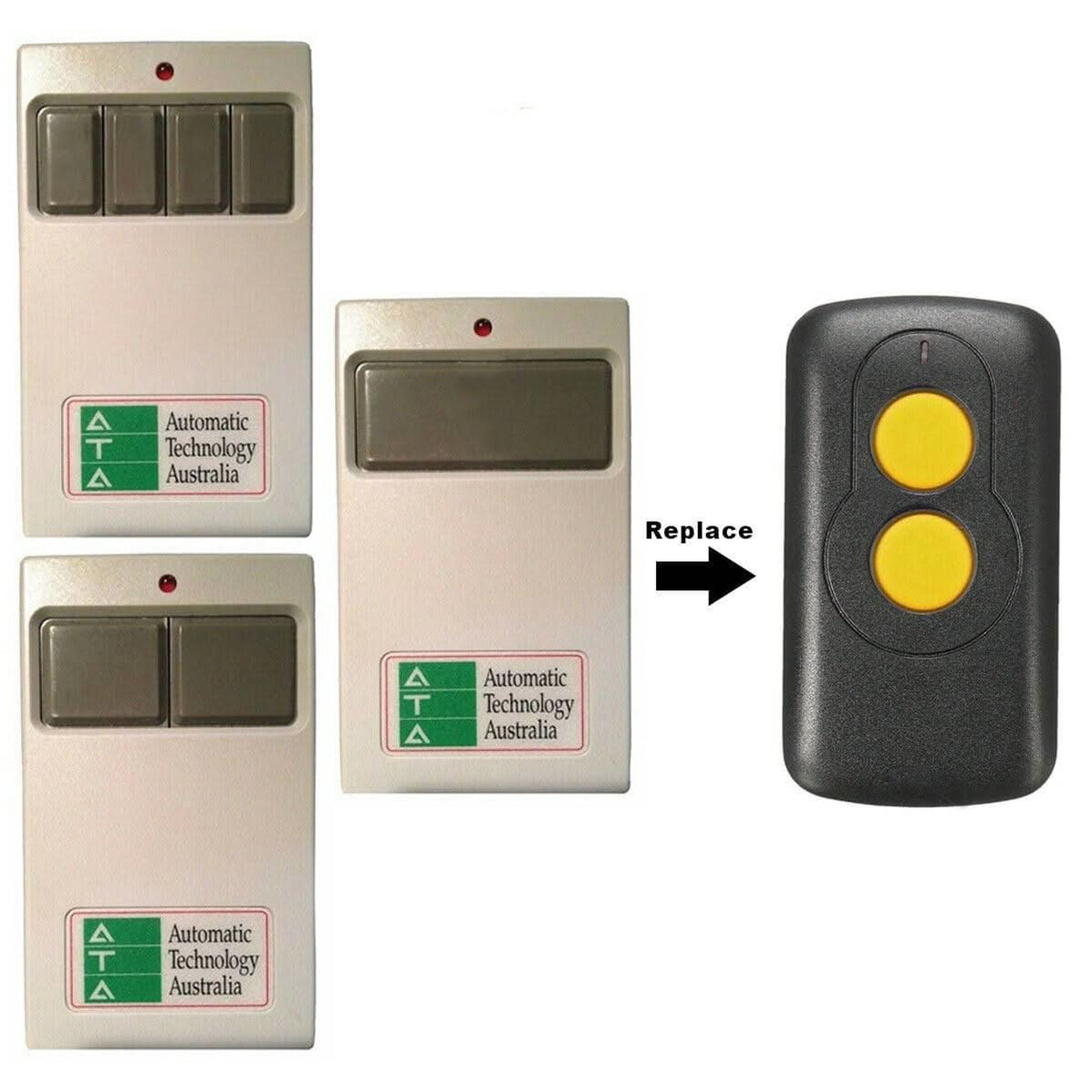 Garage/Gate Compatible Remote For ATA TXA1/TXA2/TXA4 GDO-2/GDO-3/GDO-4 — Battery Mate