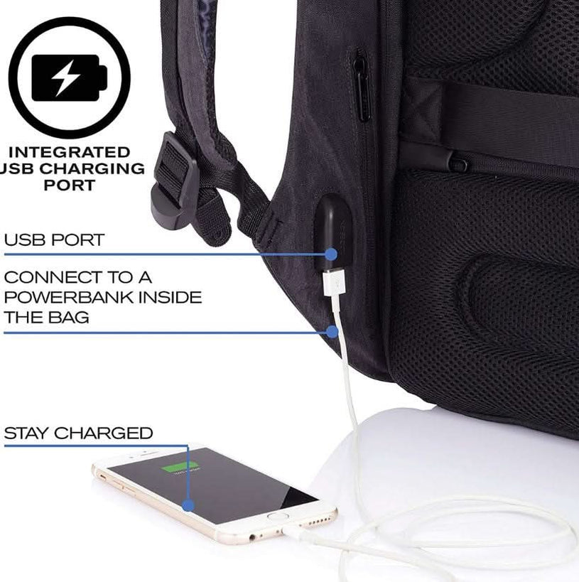 Lightweight Anti-Theft Waterproof Backpack with USB Port — Battery Mate
