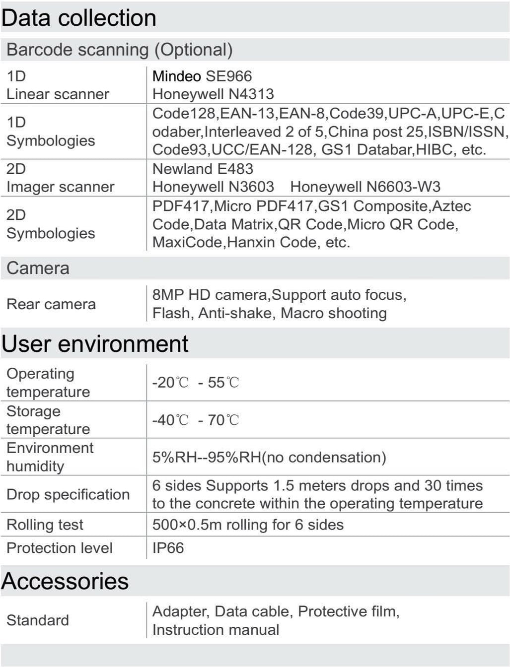 T80 Handheld Terminal Device PDA Barcode Scanner - Bluetooth, WiFi ...