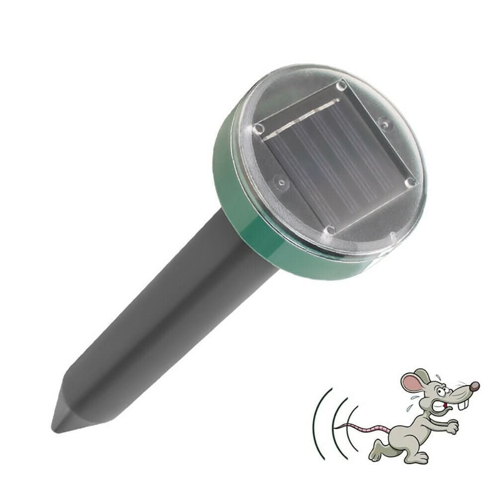 Ultrasonic Solar Powered Rodent Mole Rat Mouse Repeller Deterrent Cont ...
