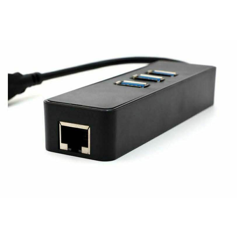 Port USB 3.0 Hub Adapter w/ Gigabit 1000/M RJ45 USB LAN Mac PC 4K — Battery Mate