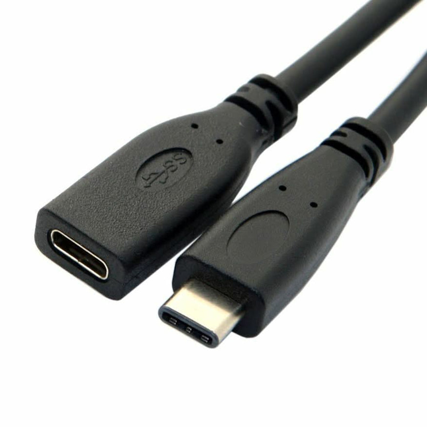 USB 3.1 Type-C Extension Charging Cable Male to Female Cord USB-C Lead ...
