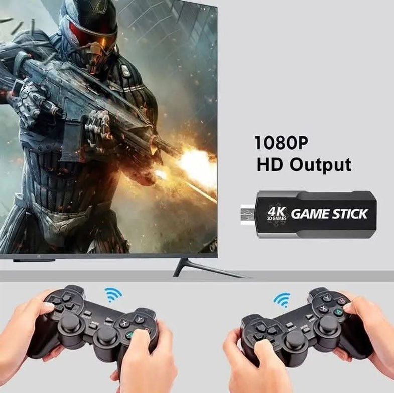 X2 Plus Upgraded Game Stick Retro Console Double Wireless Controller 4 ...